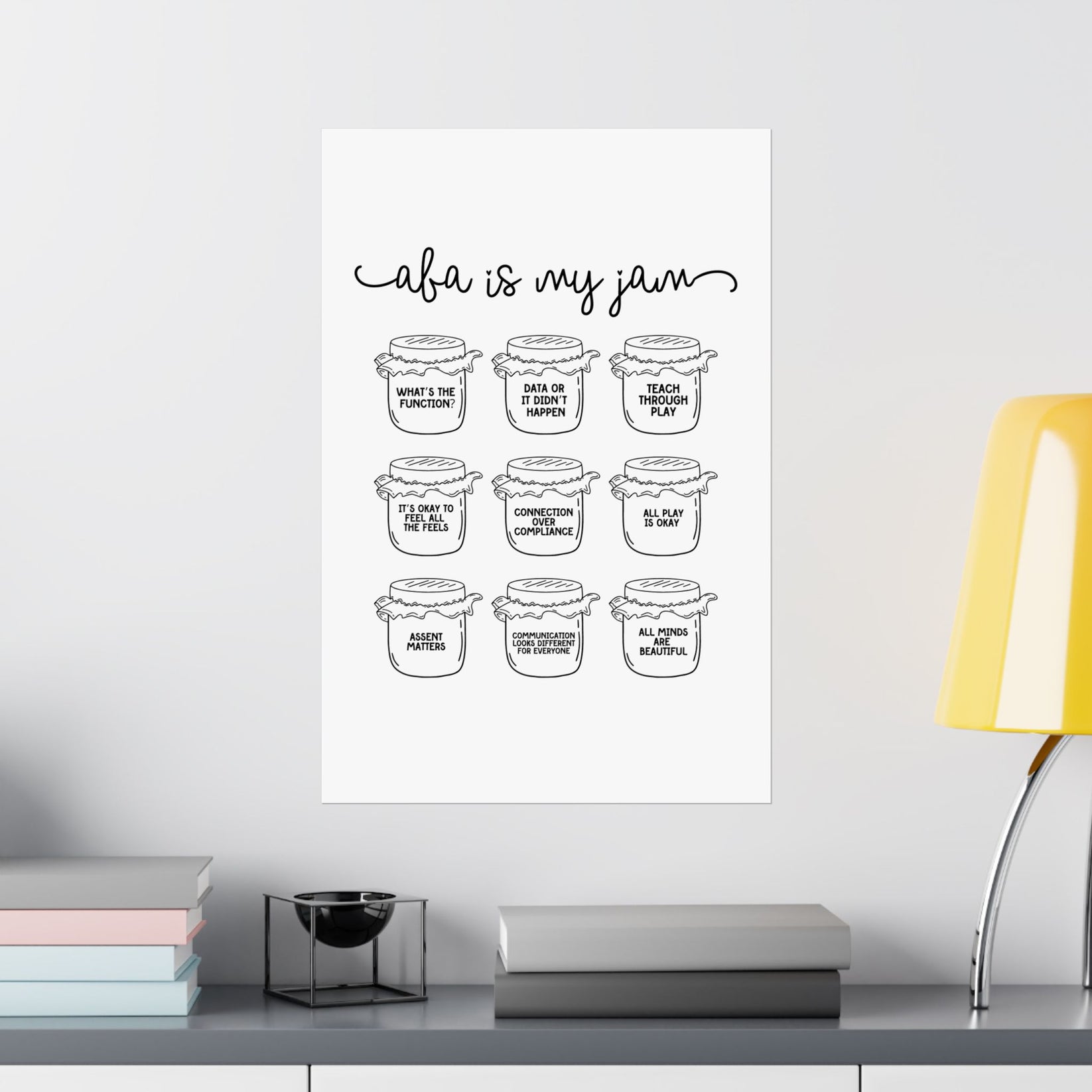 ABA Clinic Decor, BCBA rbt office Wall Art, ABA poster, Aba is my jam ...